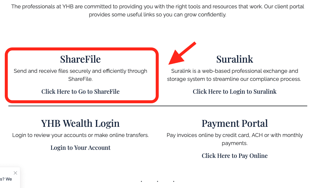 How to Use ShareFile - FileDrop - YHB CPAs & Consultants